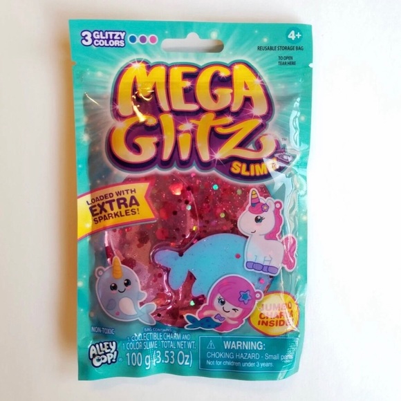 Accessories | Mega Glitz Glitter Slime With Jumbo Charm | Poshmark